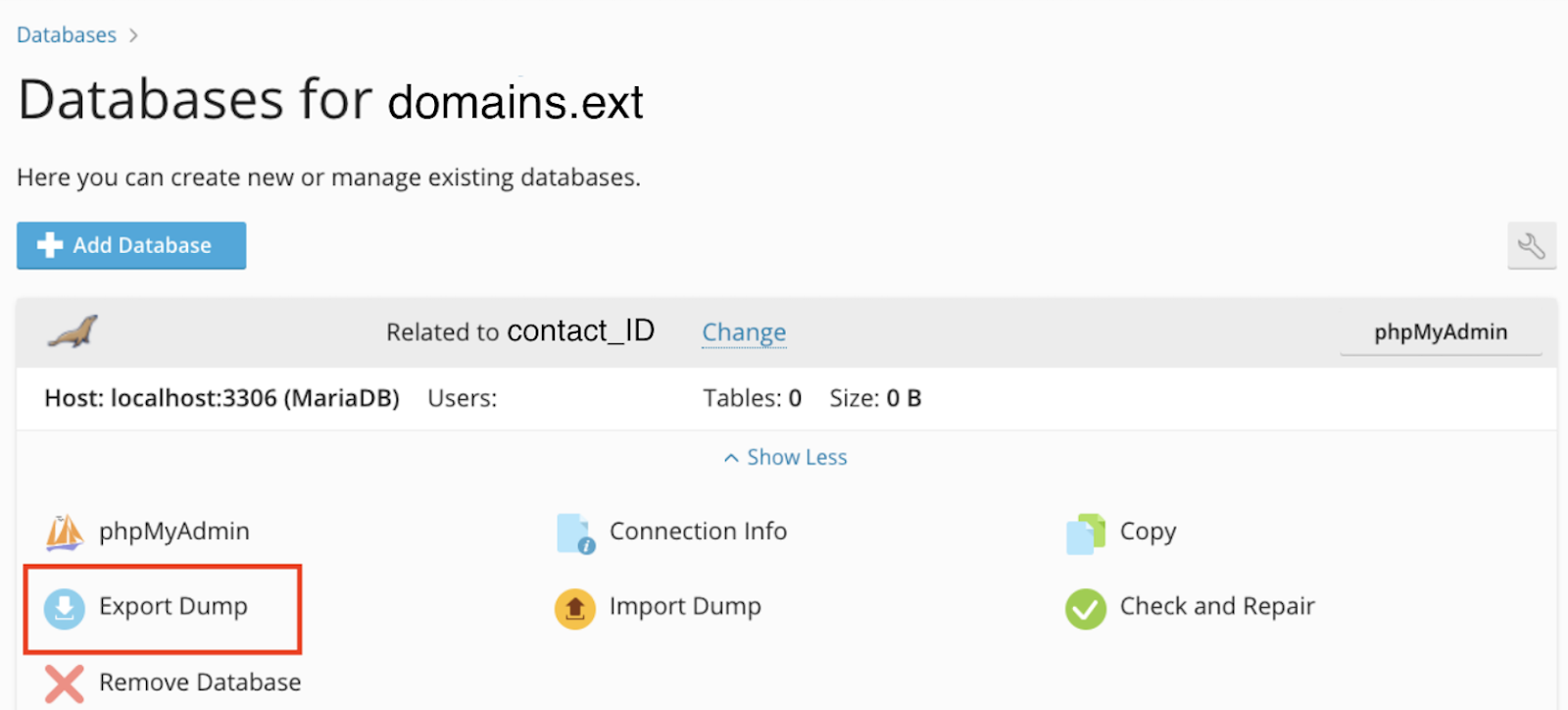 Database importeren – FAQ Metaregistrar